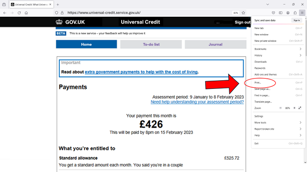 Getting statements from your online universal credit account | CPAG